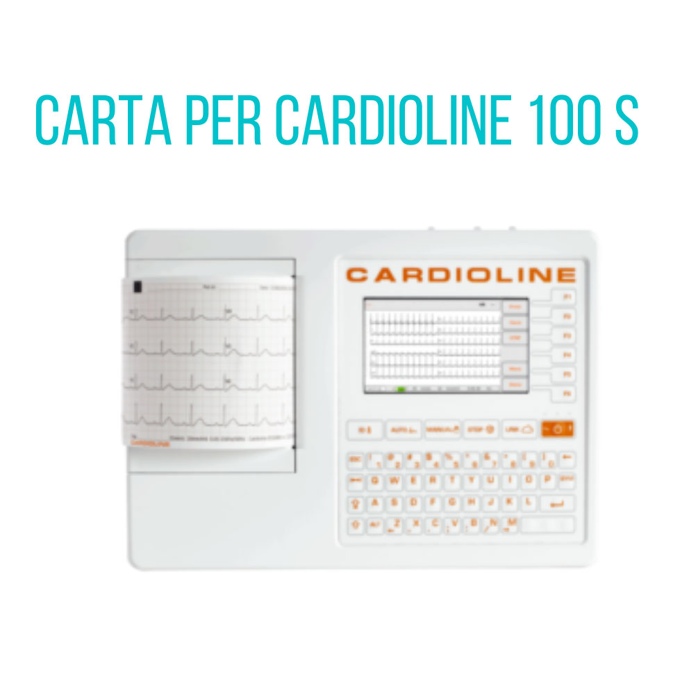 Carta per ecg Cardioline 100S (10 risme da 100 mm X 150 mm X 200 fogli ...