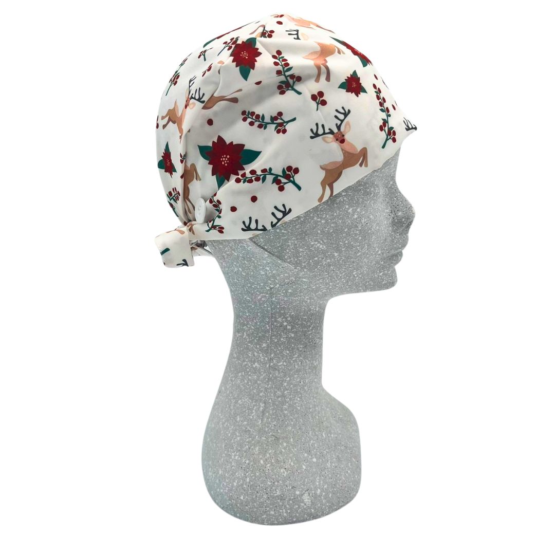 Cuffietta Chirurgica Natalizia Bianca in Modal - IPPOCRATESHOP