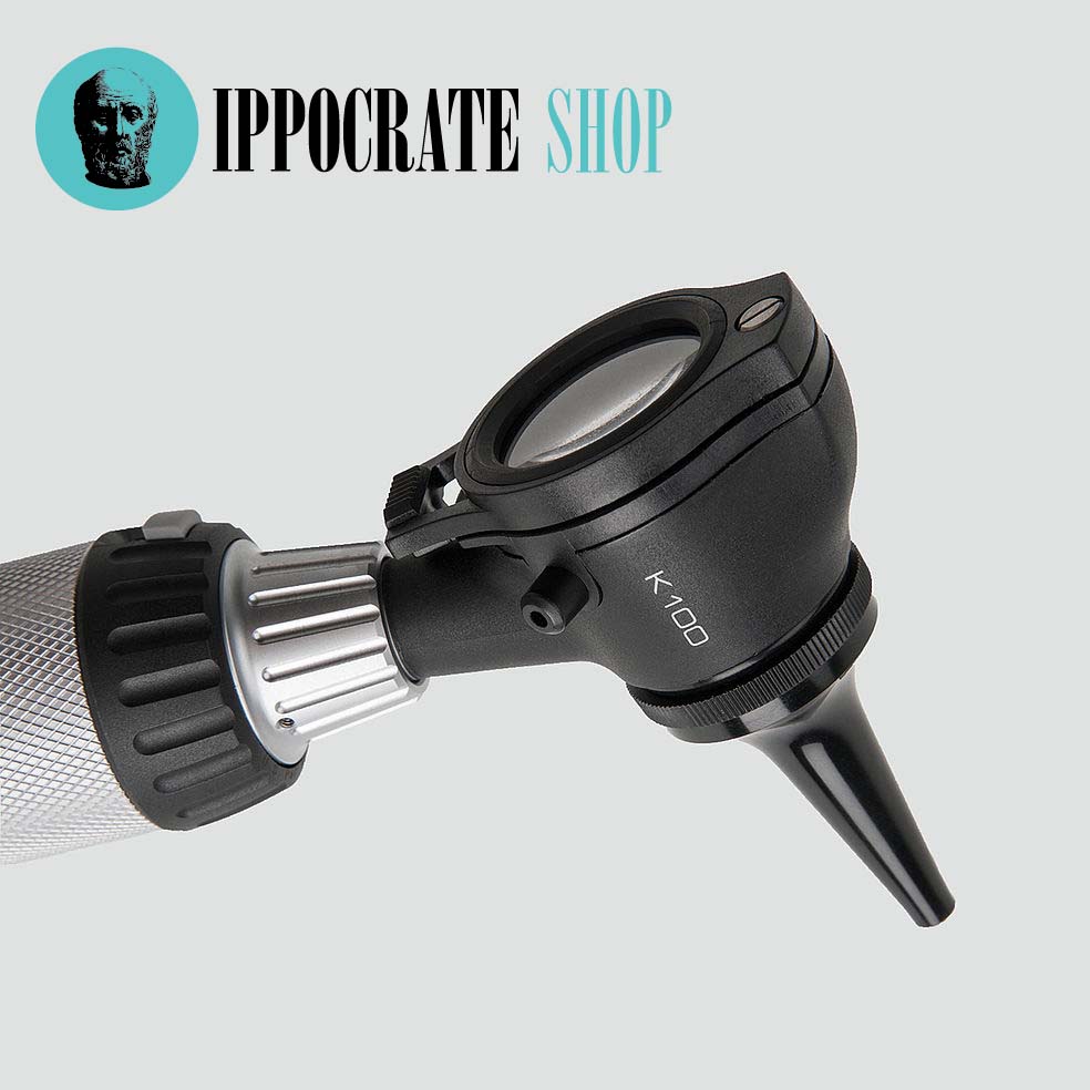 Otoscopio Heine k100 alogeno in policarbonato antiurto con manico a ba ...