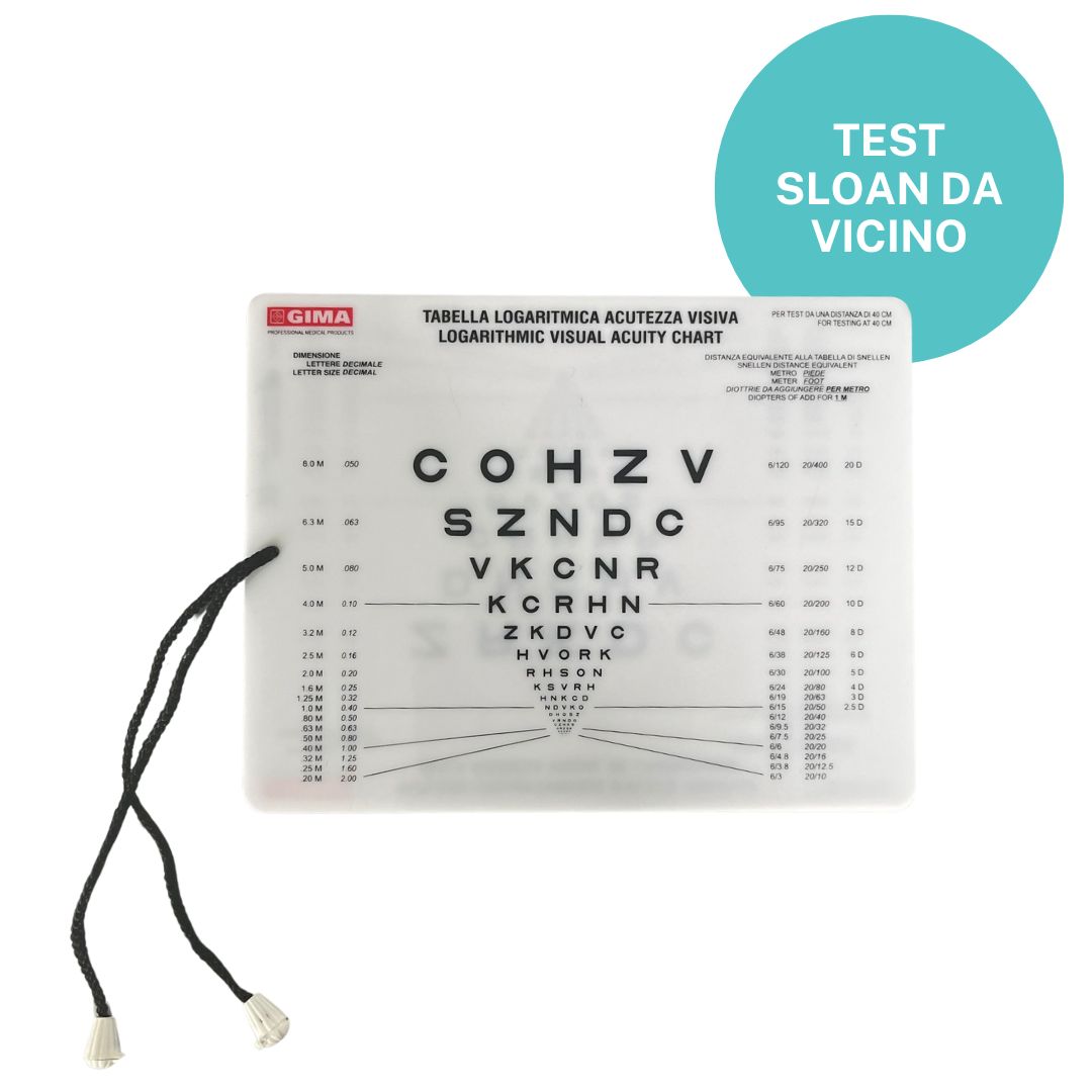 Tavola Ottometrica di Sloan Logaritmica per il Test dell'Acuità Visiva ...